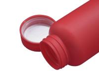 China Empty White / Red PE 250ml Plastic Vitamin Bottles With PP CRC Cap Pill Storage Container Bottle for sale