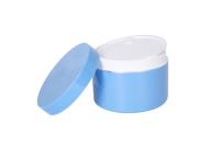 China Double Layer Body Wide Mouth 300g Capacity Cosmetic Cream Containers PPMA for sale