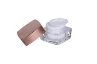 China Square Shape Acrylic 5ml Empty Cream Jars Od 35mm For Eye Try Test for sale