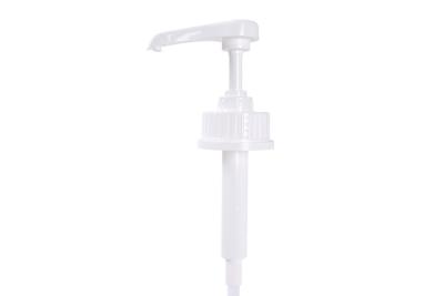 China Beverage 43mm Closure Syrup dispenser Bottle Pump With Pilfer Proof Cap for sale