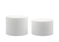 China White PP 30g 50g Airless Pump Cream Jar Od 64mm Cosmetic Vacuum Packaging for sale