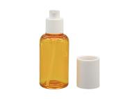China 80ml 100ml Orange PETG Makeup Remover Hair Oil Bottle OD 45mm for sale