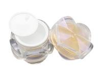 China Elegant BPA Free Empty Face Cream Containers Custom Color Flower Shape Acrylic 30g 50g for sale