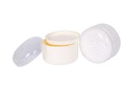 China Capacity 120 G Talcum Powder White Cream Jar With Sifter for sale