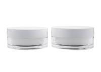 China Plastic 2 Double Separate Parts OD 93mm Cosmetic Cream Containers Day And Night for sale