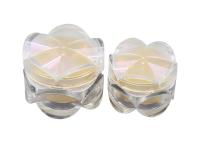 China 30g 50g Acrylic Cream Jar Color Customized Flower Shape for sale
