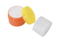 China 50g Empty Round Shape Leak Proof 51mm Cosmetic Cream Jars With Lid Spoon for sale