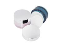 China Round 100g Acrylic Cream Jar With Flat Top Lids for sale