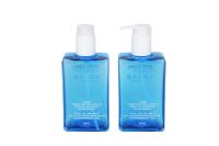 China Lotion 10oz Shampoo bottle Hand Sanitizer Pump Bottle Transparent Blue Square PET Oem Odm for sale