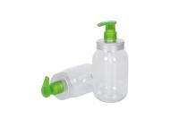 China 350ml 450ml 650ml Pump Sanitizer Bottle Transparent PET 2.0cc Foam Soap Aluminum Lid for sale