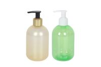 China 300ml Shampoo Bottle Hand Sanitizer Pump Bottle Od 68mm Gold Hot Stamping for sale