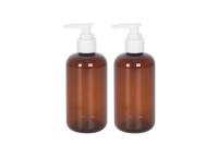 China 2.0cc Shampoo Pump Dispenser Bottle Amber Pet All Plastic Od 57mm for sale