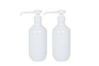 China White Empty PET 16oz Shampoo Hair Pump Bottle Hand Sanitizer Pump Bottle Long Nozzle for sale