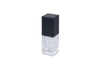 China Transparent Square Makeup OD32mm Foundation Glass Bottle 20ml 30ml Cosmetic Primer Dispenser for sale