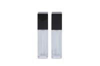 China 30ml Empty Clear Square Glass Emulsion Essence Bottle Cosmetic Foundation Bottle for sale