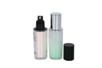 China 1oz Empty Acrylic Airless Foundateion Pump Bottle Cosmetic Travel Makeup Lotion Container for sale