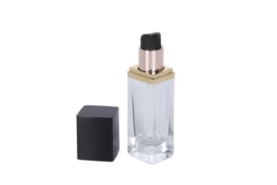 China Empty 30ml Cosmetic Pump Bottle Glass Foudation Od 35mm for sale