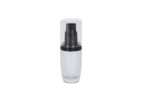 China Cosmetic Pump Bottle Matte Glass Skin Care Liquid Packaging Hair Container for sale