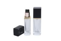 China 20ml Square Glass Cosmetic Pump Bottle Foundation Primer Makeup Base for sale