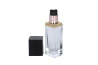 China 20ml Square Glass Cosmetic Pump Bottle Foundation Primer Makeup Base for sale