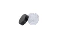 China Round Bottom 5ml Mini Cream Jar Glass Cosmetic Brow Powder Container Eye Lip for sale