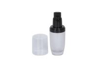 China Custom Frosted Glass Foundation Bottle For Travel Skin Care for sale