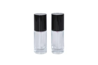 China Triangular Clear Glass 30ml Cosmetic Pump Bottle Travel Size for sale