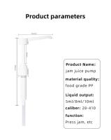 China Food Grade Plastic Syrup Dispenser Pump For Restaurant 5ml 8ml 10ml for sale