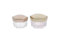 China 30/50/60/120/170ml Plastic Cosmetic Bottle Set With Cream Jar Skin Care Hexagon Cream Jar Empty Lotion Serum Bottle for sale