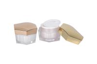China Custom Color PET 60ml 120ml 170ml Lotion Bottle Acrylic 30g 50g Face Cream Jar Cosmetic Skincare Beauty Set  Packaging for sale