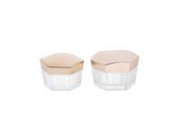 China Ecofriendly Custom Color 60ml 120ml Lotion / Toner Bottle acrylic 30g 50g Cream Jar Personal Care Cosmetic Packaging Set for sale