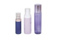 China Ecofriendly Custom Color 60ml 120ml Lotion / Toner Bottle acrylic 30g 50g Cream Jar Personal Care Cosmetic Packaging Set for sale