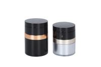 China Rotating Twist Cosmetic Airless Pump Bottle 15/30g Acrylic Airless Cream Jar With Mirror Hydrating Acne Organic Skincare for sale