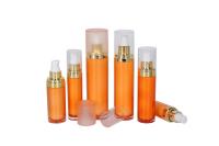 China Cylindrical Cosmetic Packaging Personal Skincare Acrylic Lottle Sets 6pcs 15/30/50/100/120ml Facial Lotion Serum Bottle for sale