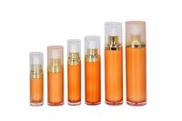 China Cylindrical Cosmetic Packaging Personal Skincare Acrylic Lottle Sets 6pcs 15/30/50/100/120ml Facial Lotion Serum Bottle for sale