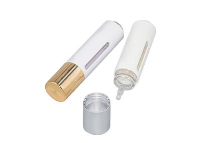 China Empty Rose Gold Unique White CBD Cosmetic Luxury Skincare Hair 15ml Push Button Plastic Luxury Eye Face  Dropper bottle for sale