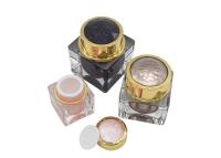 China High-end Acrylic Skincare Set 15-30-50-100-120ml Square Lotion Bottle 15-30-50g Cream Jar for sale