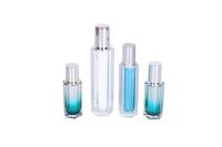 China Gradient Color Acrylic 30-50-100ml Polygon Lotion Bottle 30-50g Cream Jar Skincare Cosemtic Packaging for sale