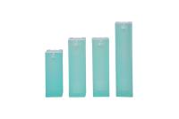China Clear Green Square Cream Lotion Bottles With Internal Press Pump 30/50/80g Heavy Acrylic Cream Jar Skincare Set for sale