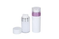 China Cylindrical Airless Lotion Bottles of 30/50ml Capacity And 50g Acrylic Cream Jar Family Cosmetic Set For Daily Skin Care for sale