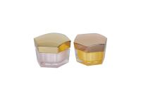 China Acrylic 30/60ml/100ml 30g/50g Face Cream Jar Heavy Wall Hexagon for sale