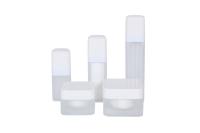 China Acrylic Square 15/30/50ml Face Moisturizer Bottle Matte White lotion toner Family Skin Suit for sale