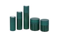 China 15/30/50ml Rotary Airless Lotion Bottle Acrylic Cylindrical Beauty Packaging for sale