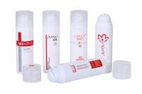 China Round PP airless bottle 15ml 30ml 50ml cosmetic pump bottles for sale