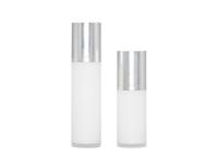 China Acrylic Airless Pump Bottle 30ml 50ml Silver Essence Cosmetic Packaging for sale