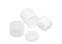 China PP White Airless Pump Bottles 50ml 100ml 150ml With Central Hole Outlet Design for sale