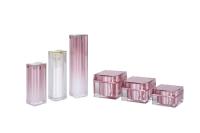 China Sauqre Acrylic Lotion Bottle 50ml Heavy Wall 80g Cream Jar Cosmetic Packaging Set for sale