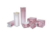 China Sauqre Acrylic Lotion Bottle 50ml Heavy Wall 80g Cream Jar Cosmetic Packaging Set for sale