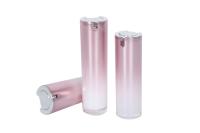 China Heavy Wall Acrylic Airless Lotion Bottle 50ml With Pump Cosmetic Packaging Set Jar 50g for sale