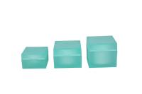 China Acrylic Cosmetic Cream Jar 80g Square Serum Pump Bottle Skincare Set for sale
